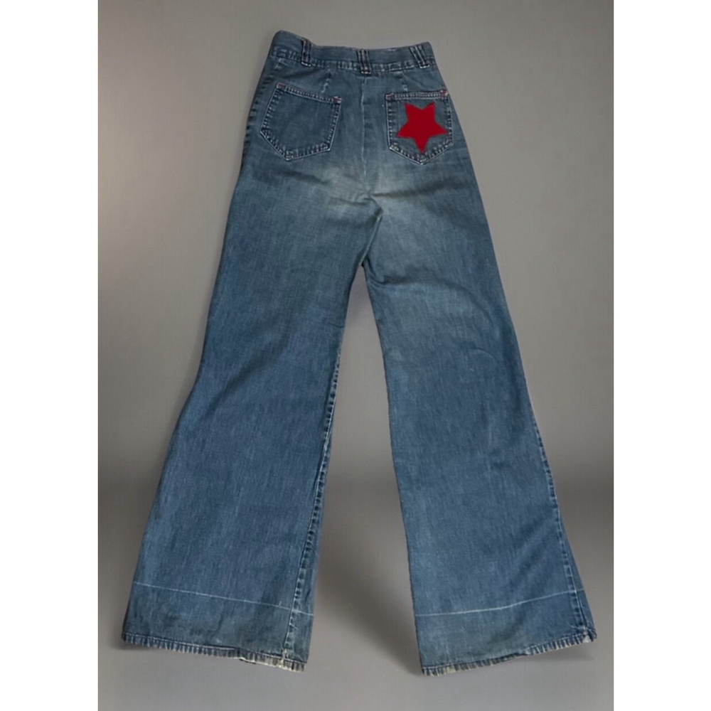 Vintage 1970's True Vintage Rare Red Star Patch Red S… - Gem